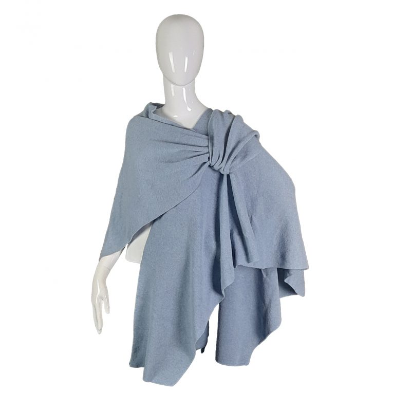Draped Shawl – Sky Blue – Irish Scarf Store