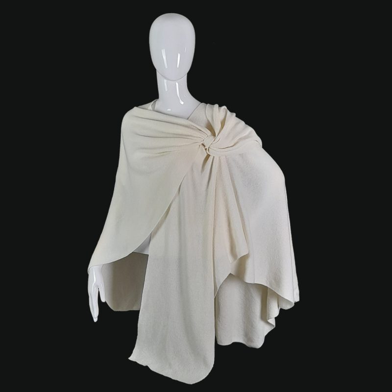 Draped Shawl – White – Irish Scarf Store