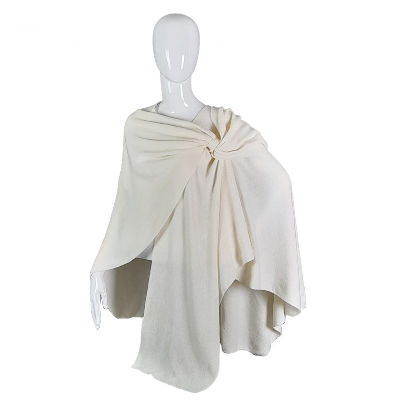Draped Shawl – White – Irish Scarf Store